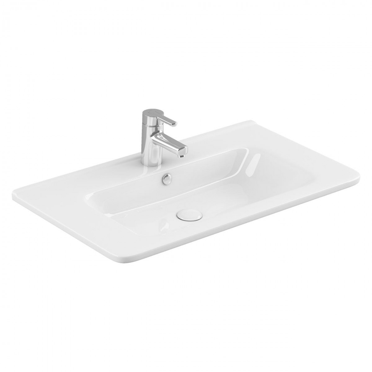 BEYAZ ETAJERLİ SU TAŞMA DELİKSİZ PİA WHITE LAVABO